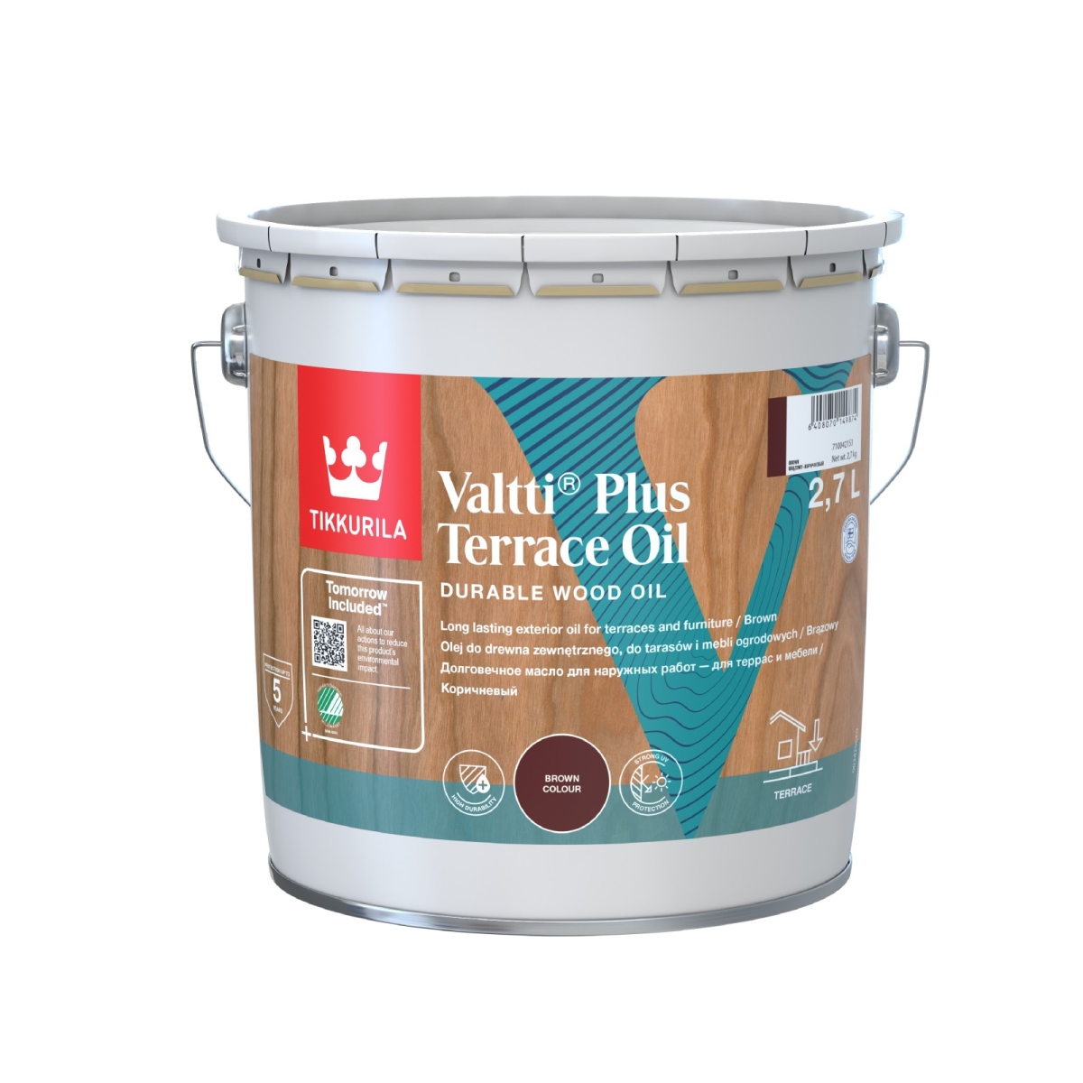 Tikkurila Valtti Plus Terrace Oil Brown 2,7L | Medžio bitės UAB